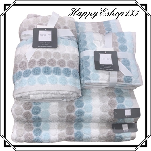 Soho | Bath | Soho Living Penny Tile 0 Cotton Towel Set 8piece Bath ...